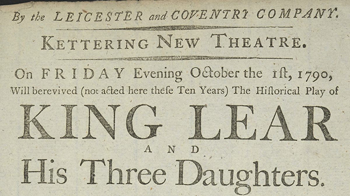 BBC - Shakespeare On Tour - King Lear with a happy ending in Kettering