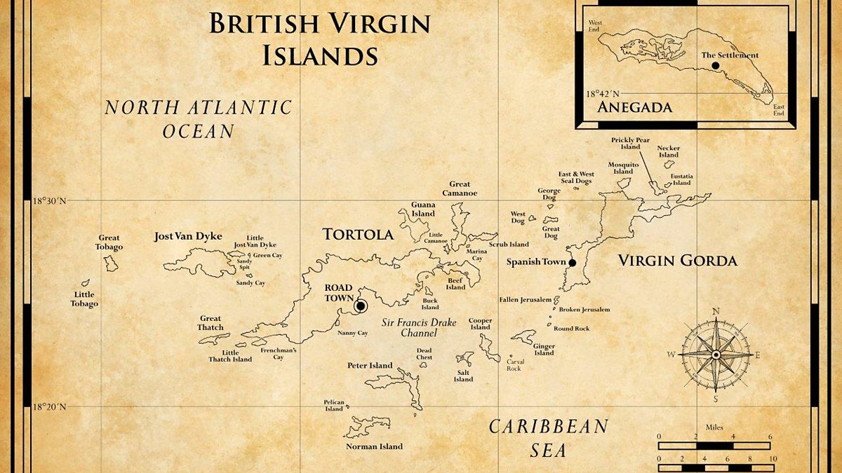 BBC Four - British Virgin Islands - Britain's Treasure Islands - The Maps
