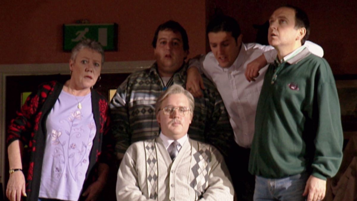 BBC One - Peter Kay's Comedy Shuffle, Series 1, Episode 1, 'Baldy Bouncer' and the 'Dad Run'