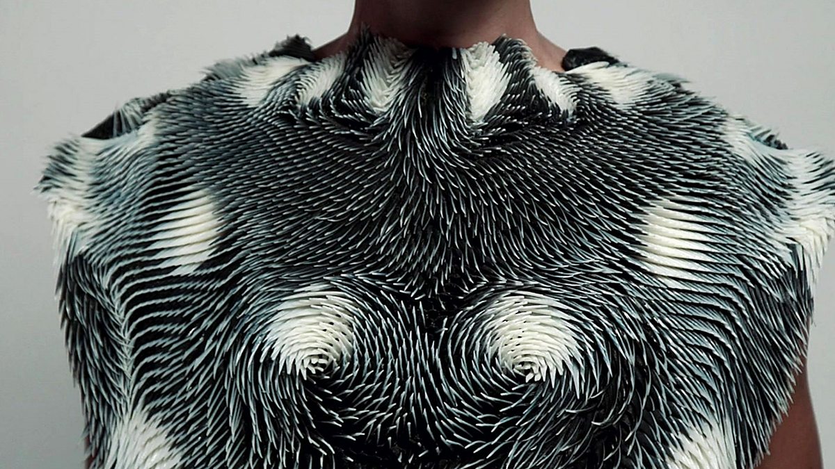 BBC News - Click, AI Film, The 3D printed clothing that reacts to your ...