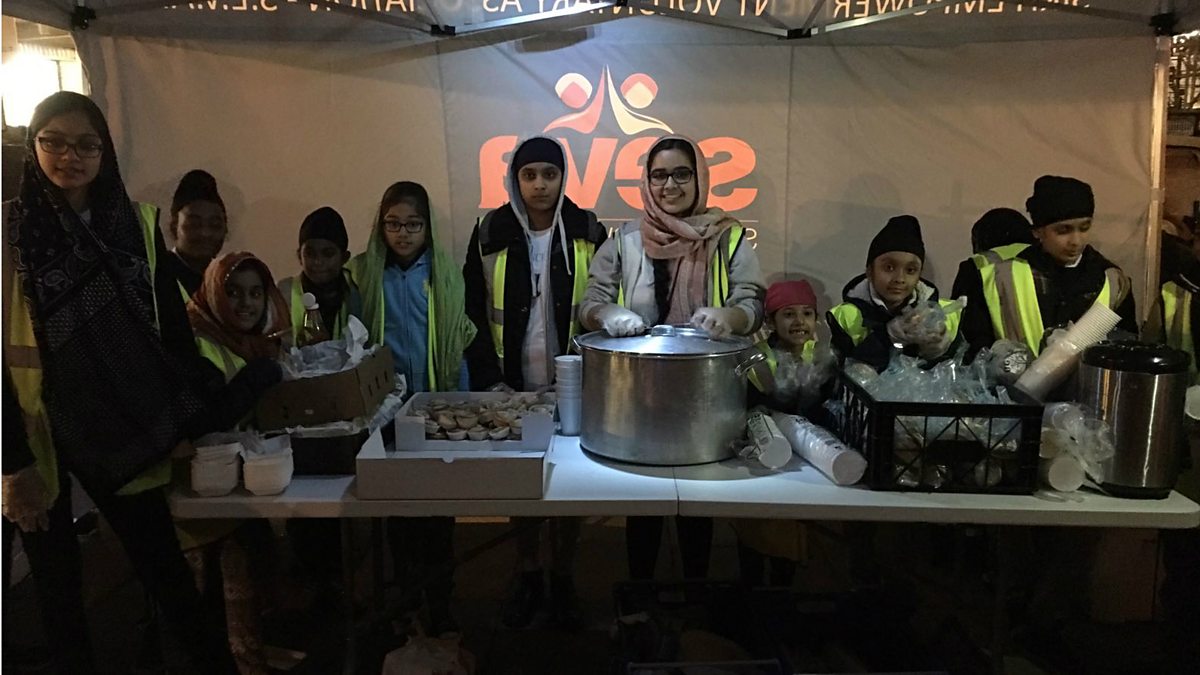 BBC Asian Network - Asian Network Reports, Sikh children feed the ...