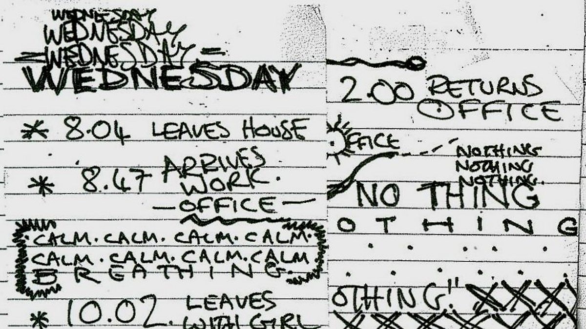 BBC Two - The Fall - Sarah Kay's movements jotted down