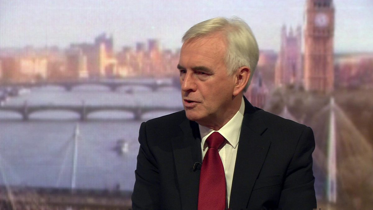 BBC One - The Andrew Marr Show, 20/11/2016, John McDonnell on Autumn ...