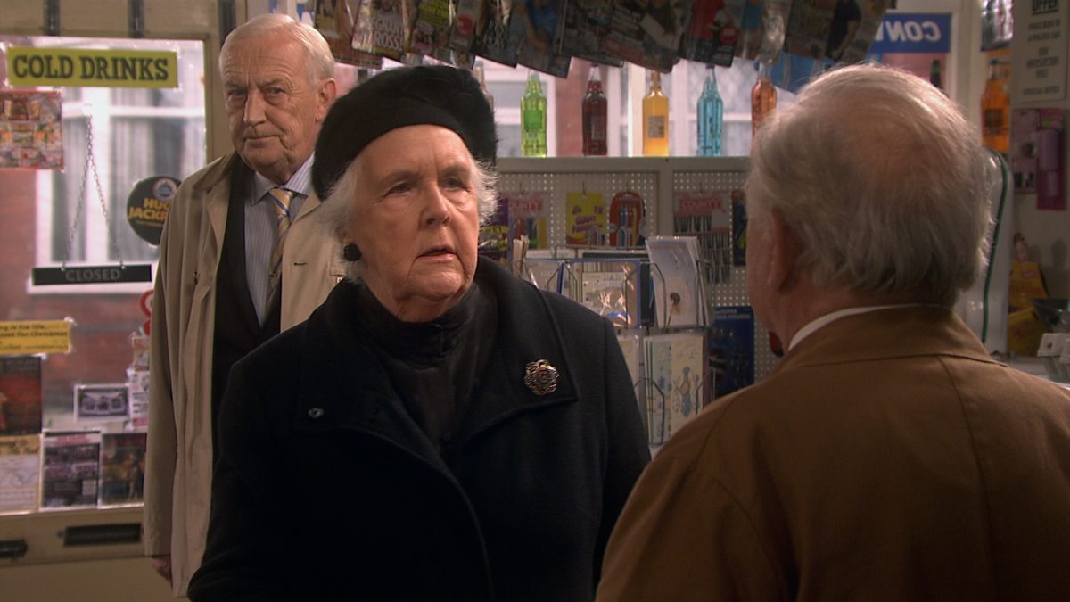 BBC One - Still Open All Hours, Mrs Featherstone and Mr Newbold in shop