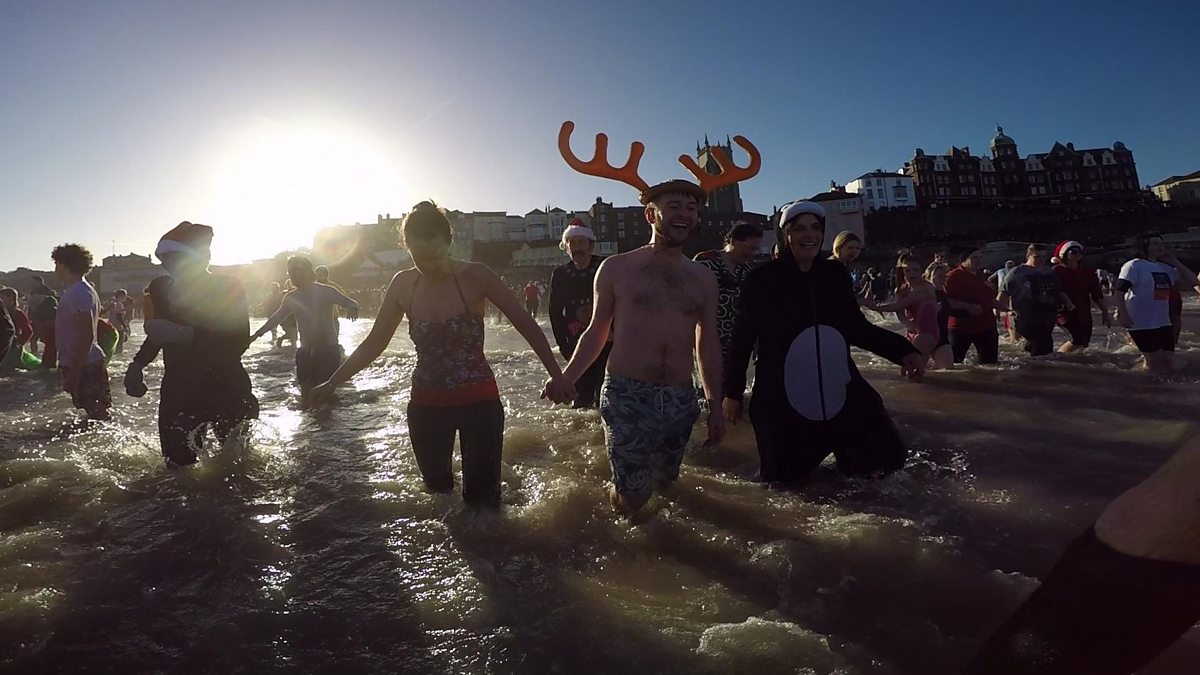 BBC One - Look East, Evening News, 26/12/2016, Hundreds brave annual ...