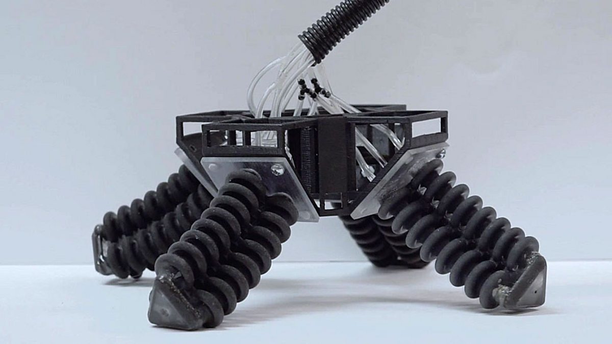 BBC News - Click, The soft 3D printed robot for a rescue