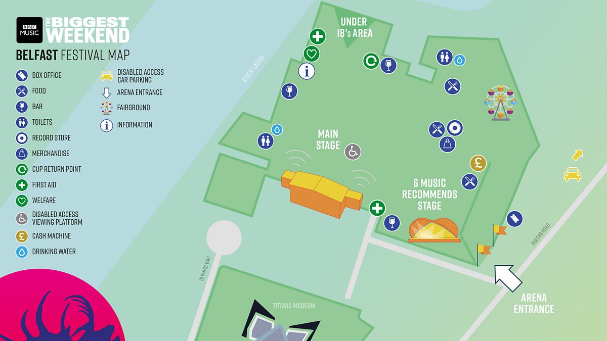 BBC Music - Biggest Weekend - Site Map - Belfast
