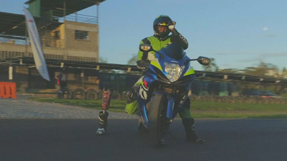 BBC World Service TV - Life Clinic, Kenya's one - legged super biker