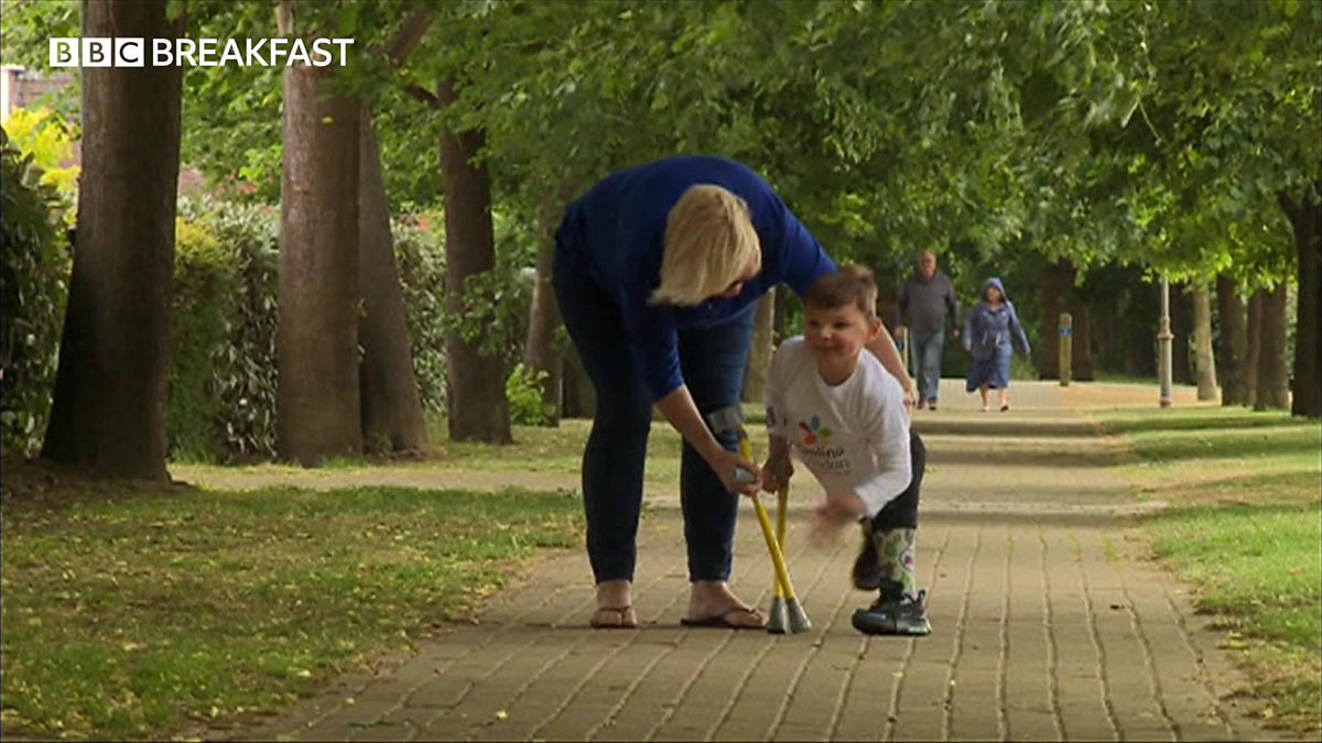 BBC One - Breakfast, A 5-year-old boy who had his legs amputated has ...