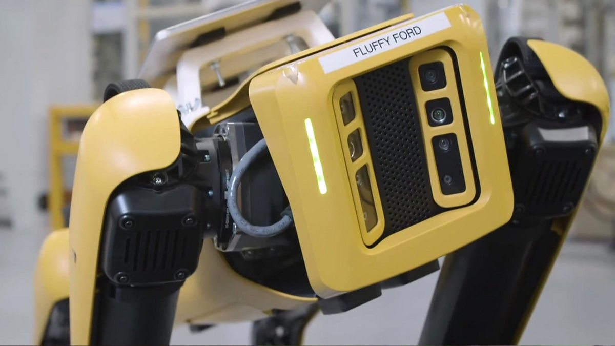 BBC News - Click, Influencers, Spot robot turns 'Fluffy' in new factory ...