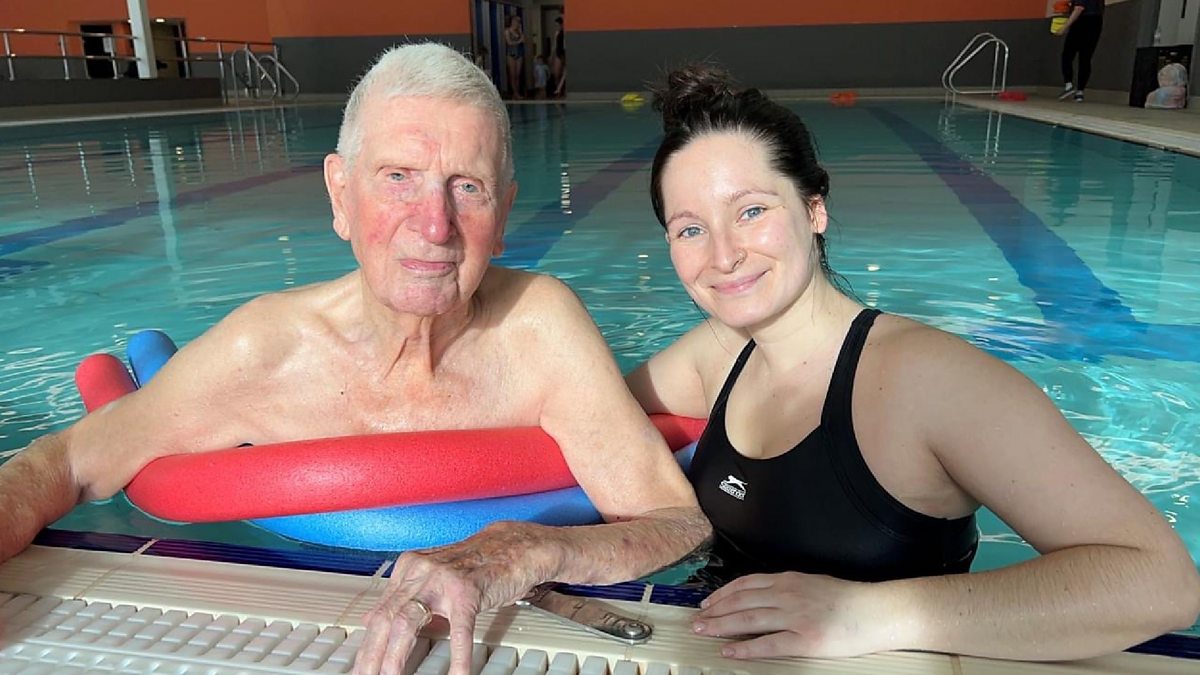 BBC Hereford & Worcester - Elliott Webb, 06/02/2023, Back in the pool at 97 years old