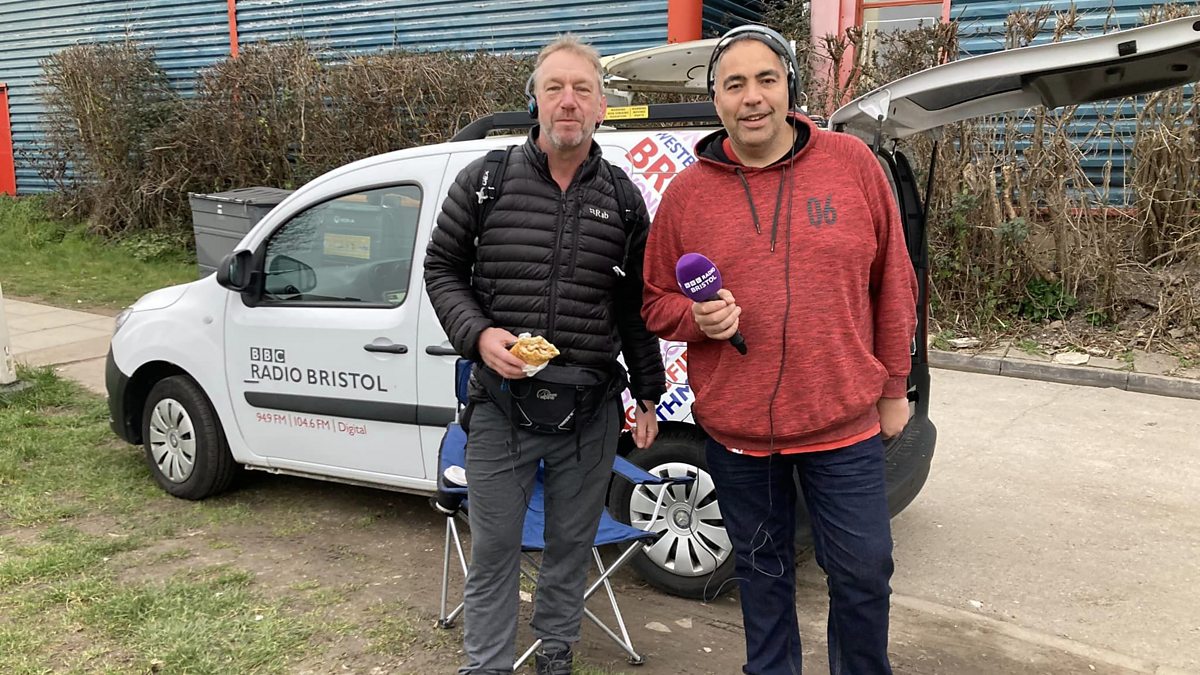BBC Radio Bristol - Martin Evans, Martin with charity walker Tony Perfect