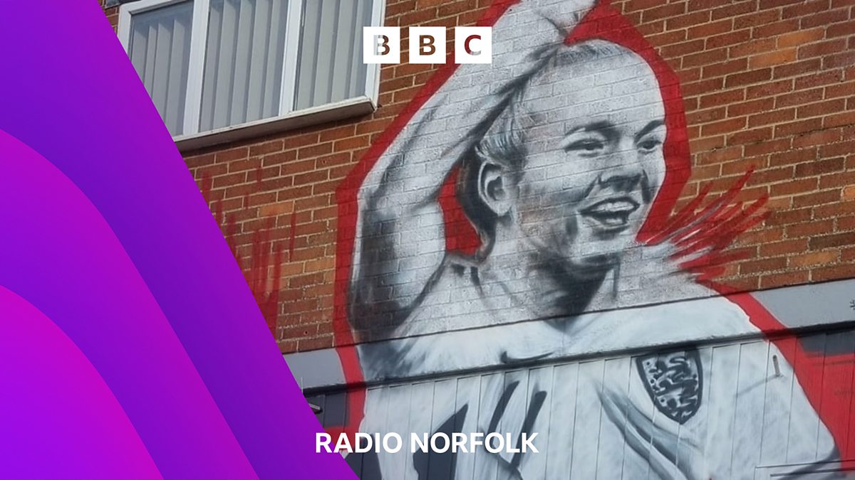 BBC Radio Norfolk - Chris Goreham, Mural of Lioness Lauren Hemp unveiled