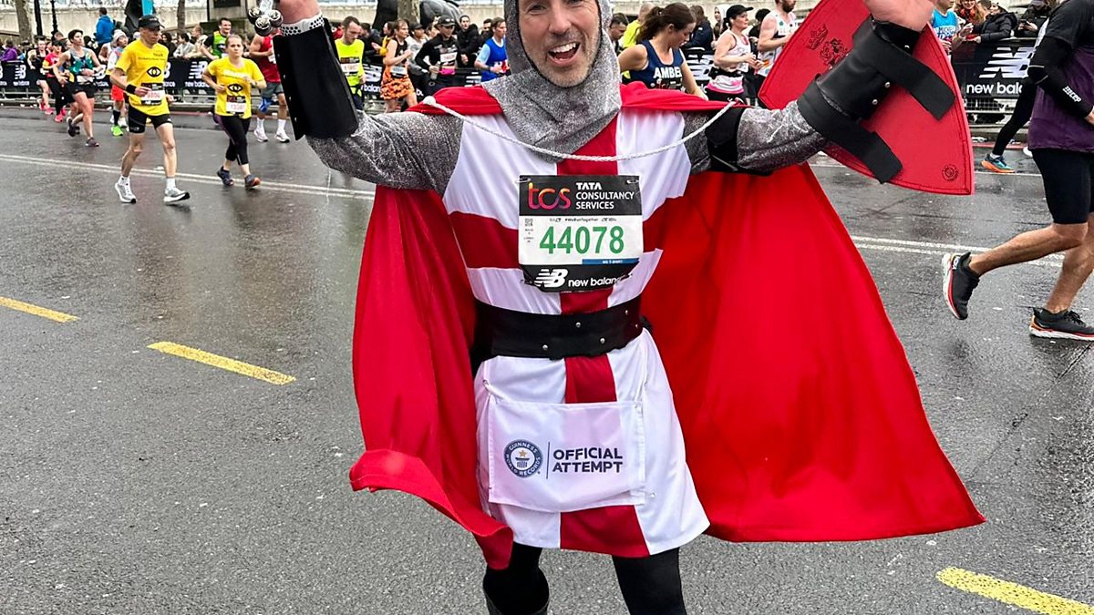 BBC Radio Solent - Alun Newman, Running the London Marathon in knee ...