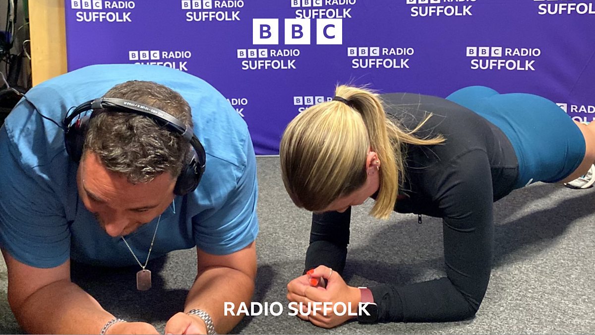 BBC Radio Suffolk - Wayne Bavin, Wayne has a go at holding the plank ...