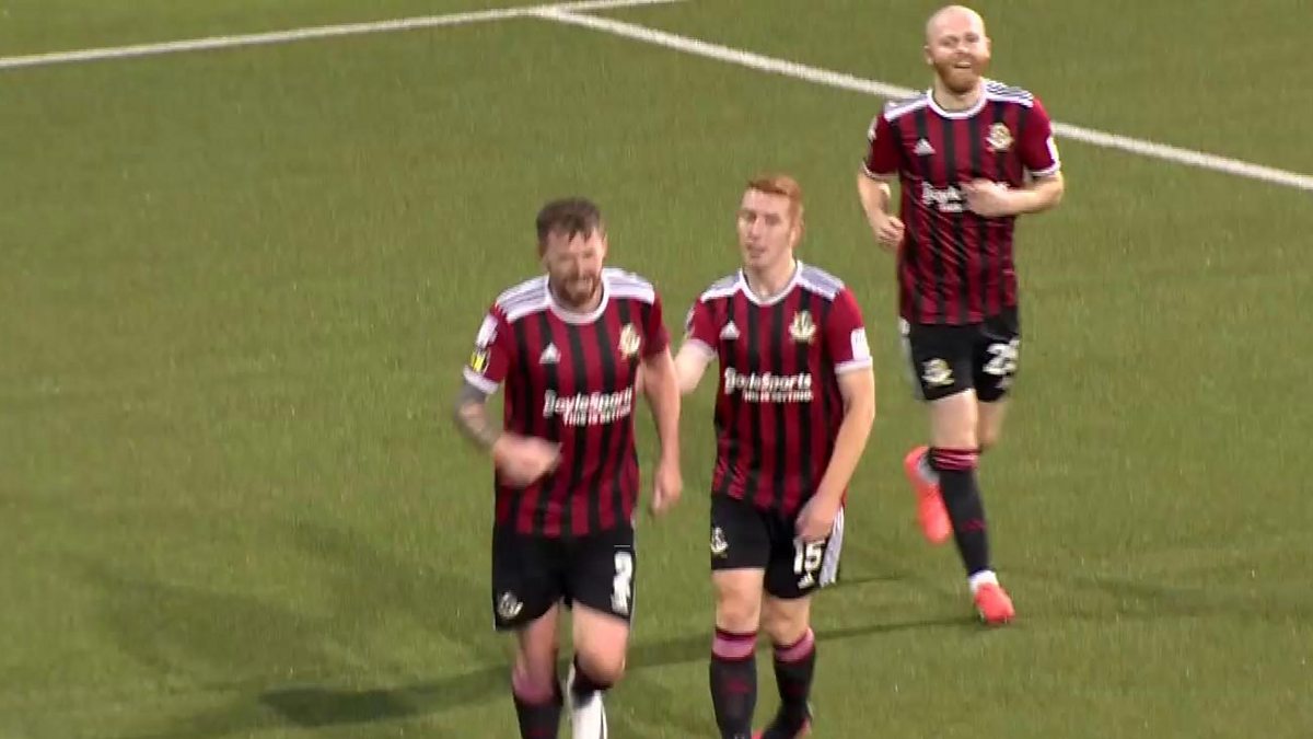 BBC News - Northern Ireland, Watch: BJ Burns makes it 7-0 to Crusaders