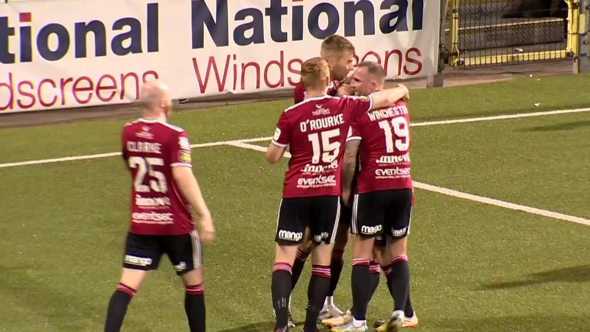 BBC News - Northern Ireland, Watch: Teelan makes it 9-0 to Crusaders