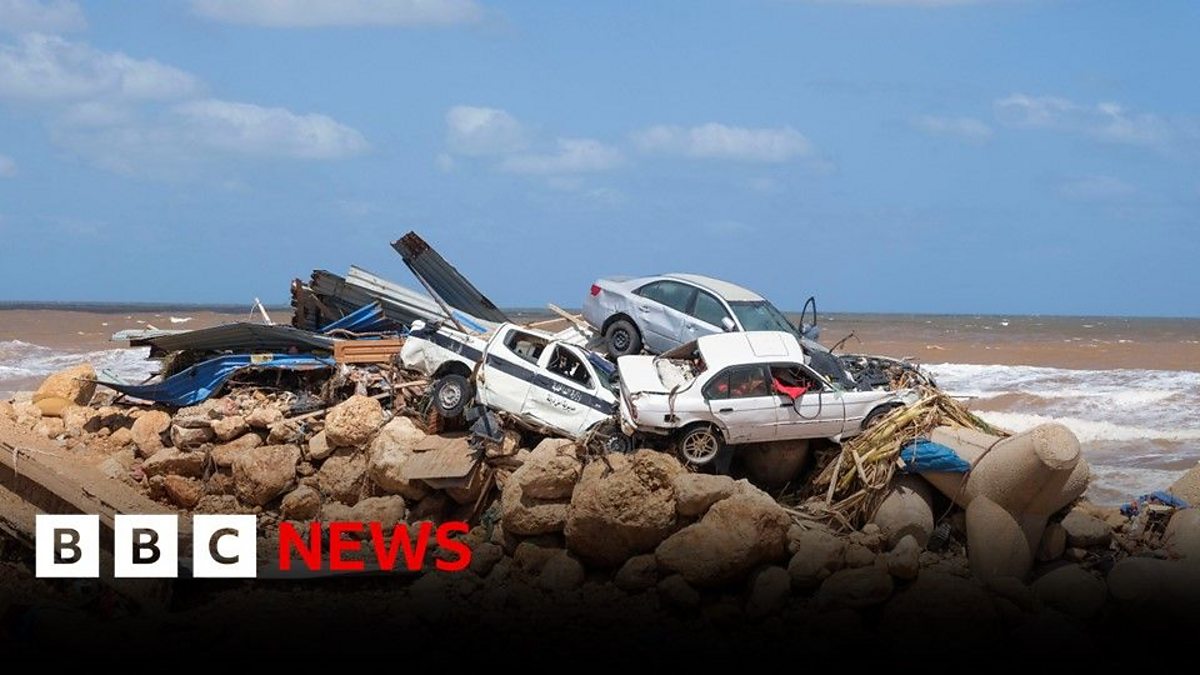 BBC News - Latest video shows devastation in city of Derna
