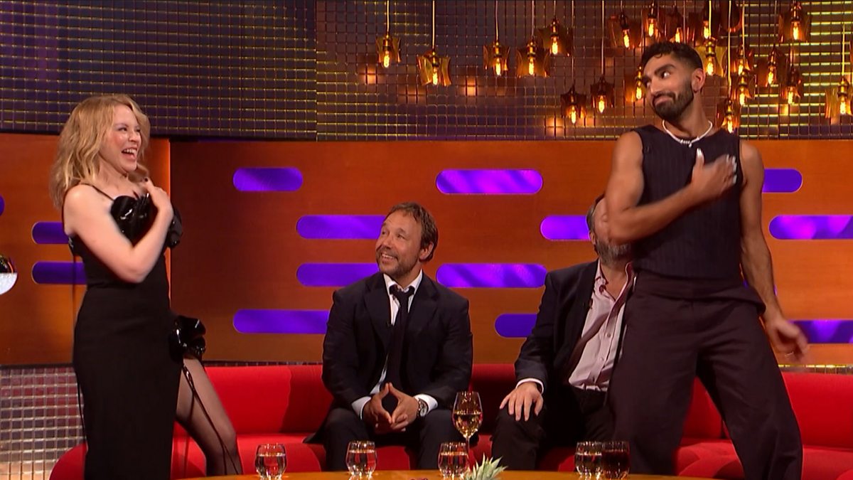 BBC One - The Graham Norton Show, Series 31, Episode 1, Kylie Minogue and Mawaan Rizwan do the ...