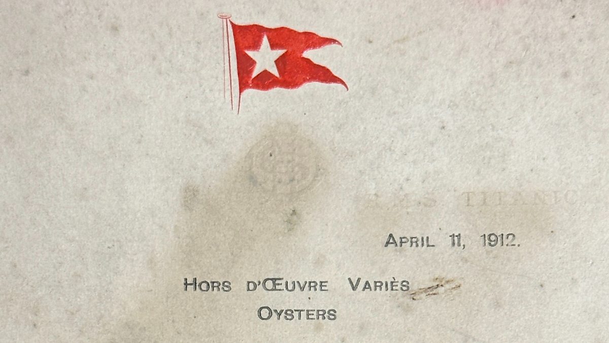 BBC World Service - Newshour, For sale: Menu from last days of the Titanic