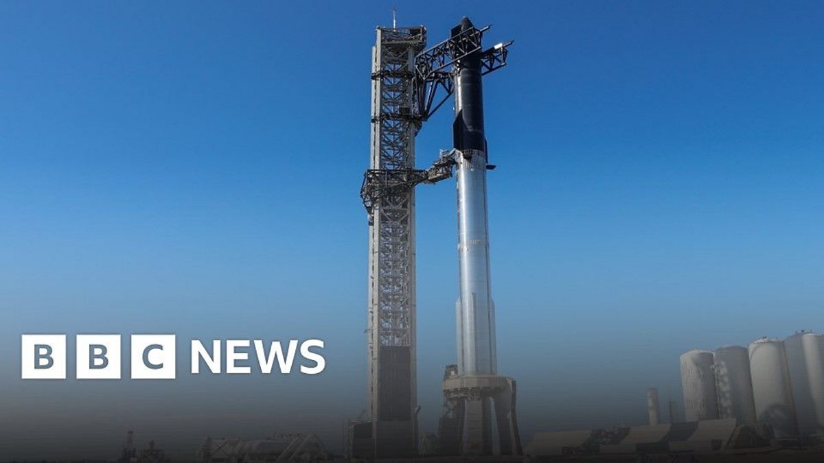 BBC News - SpaceX Starship Launches But Fails After Take Off