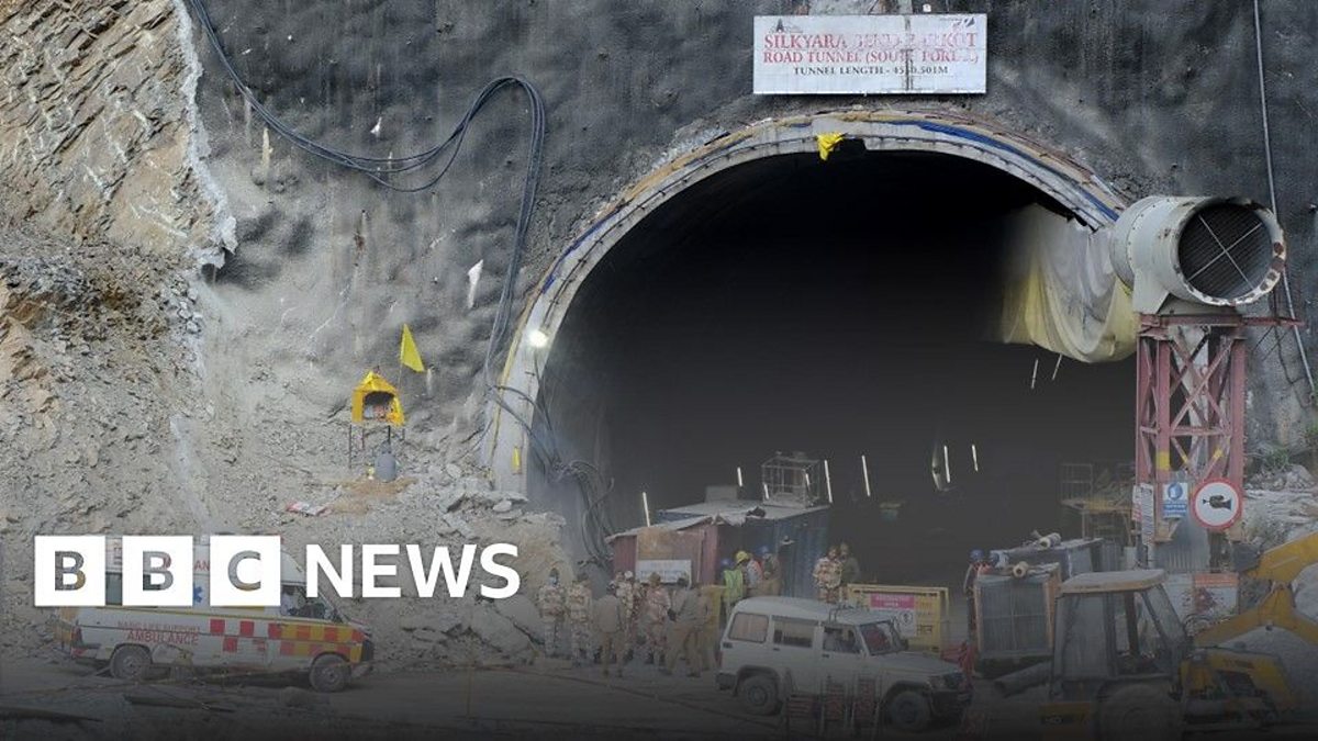 BBC News - Rescuers metres away from Indian workers trapped in tunnel ...