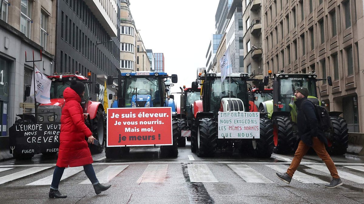 BBC World Service - World Business Report, Farmers protest across Europe
