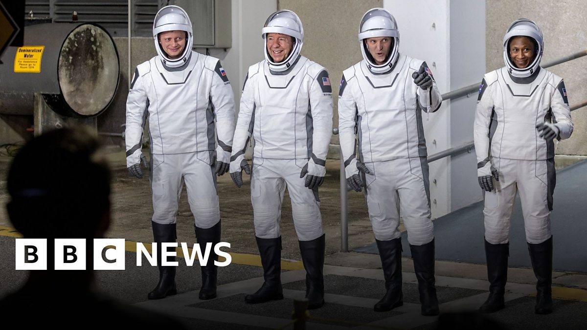 BBC News - Space X's Crew-8 arrive at the International Space Station