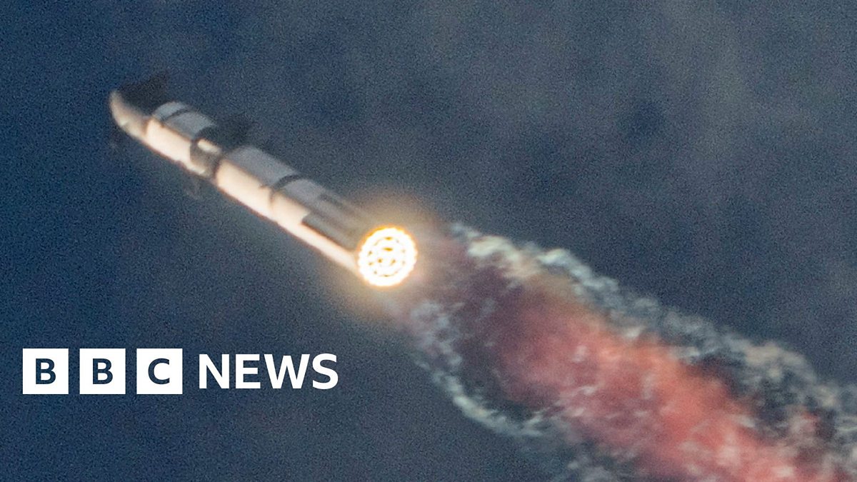 BBC News - SpaceX Starship Launches Into Orbit