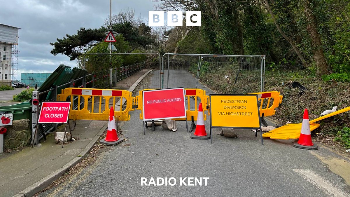 BBC Radio Kent - BBC Radio Kent, Folkestone landslip affecting fish n ...