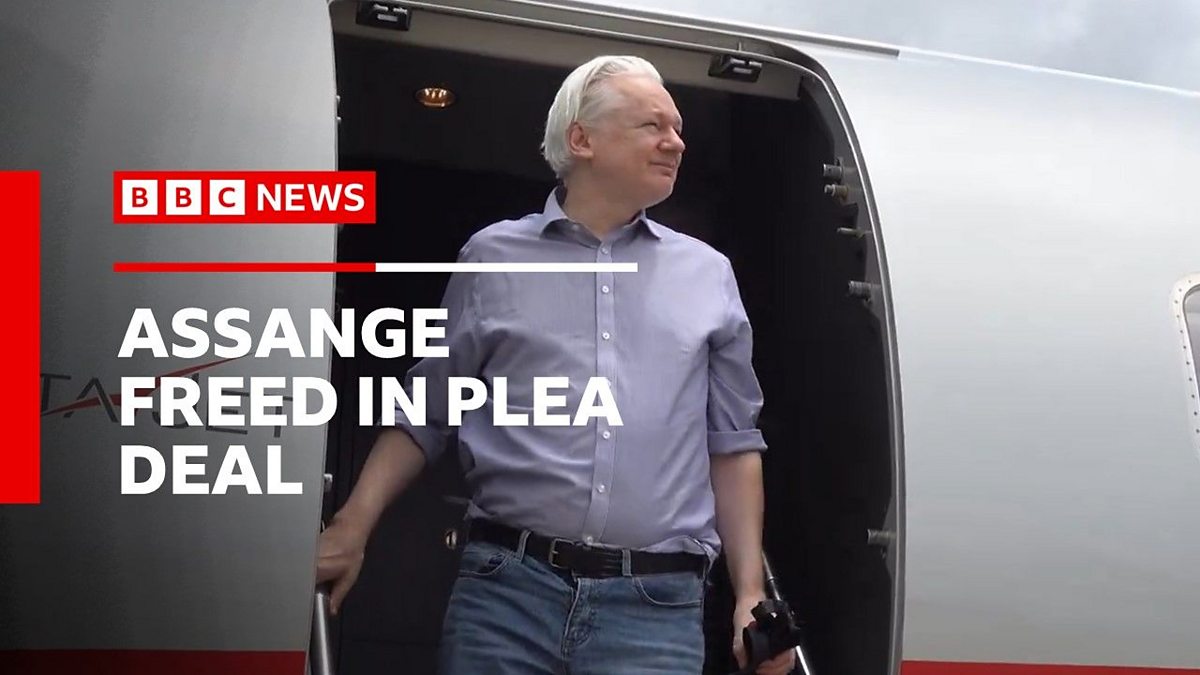 BBC News - Julian Assange Freed In Plea Deal