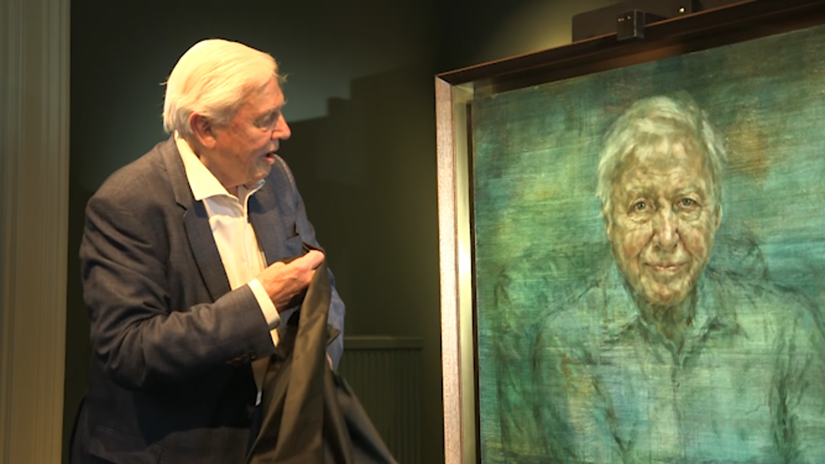 BBC One - The One Show, Sir David Attenborough portrait by Jonathan Yeo ...