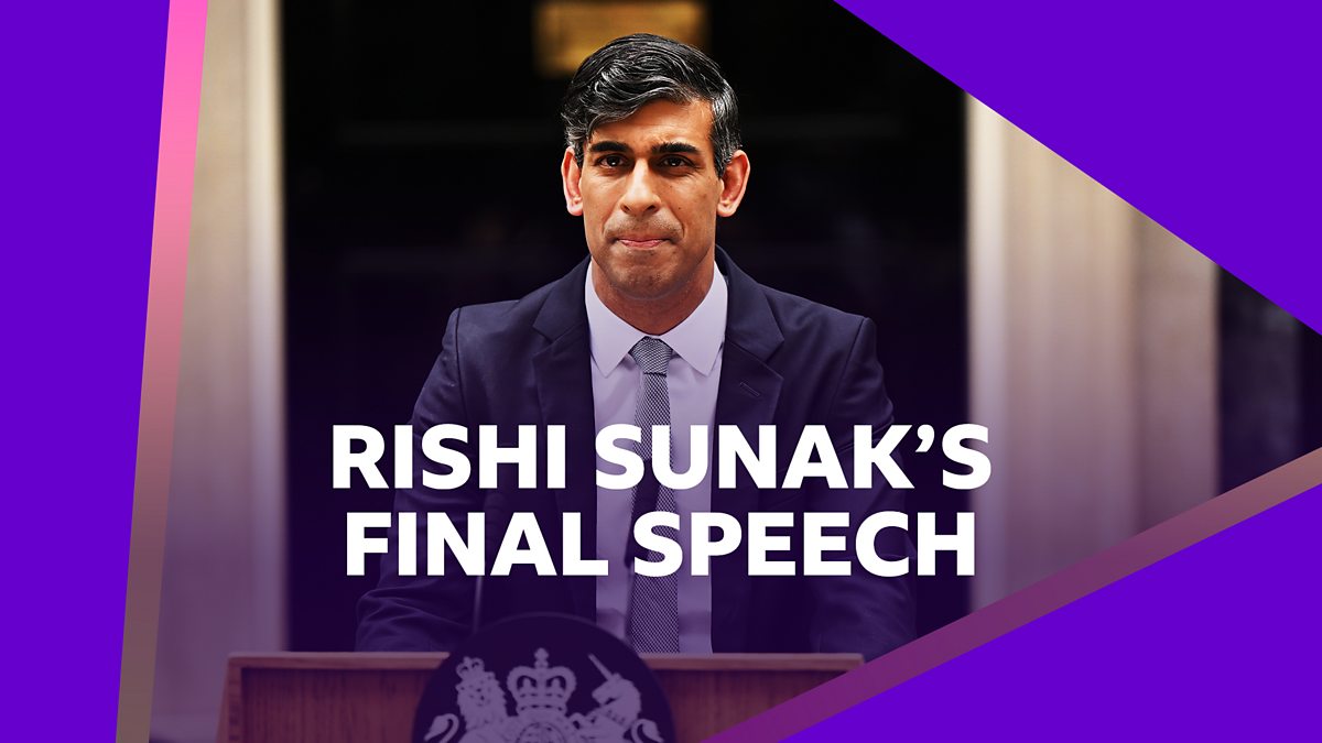 Election 2024 Rishi Sunaks Final Speech Bbc Iplayer