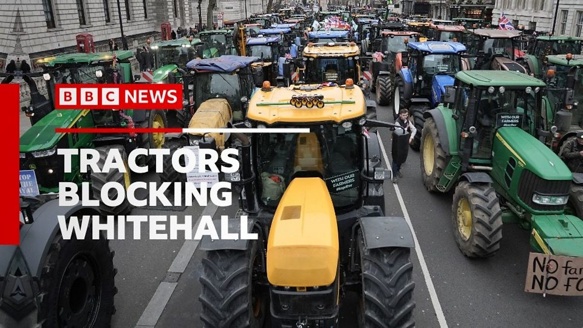 BBC News - Hundreds of Tractors Protest in London