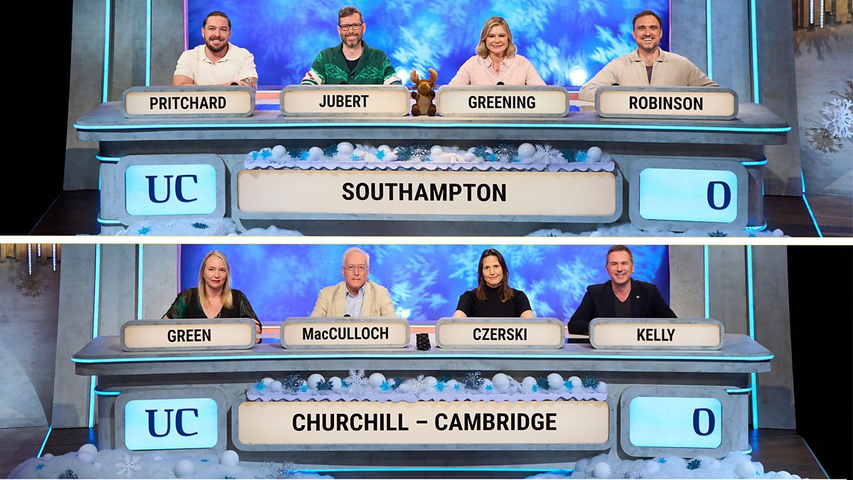 BBC Two - University Challenge, Christmas 2024, Southampton v Churchill ...