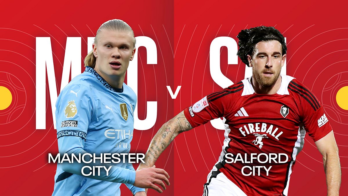 BBC Sport - The FA Cup, 2024/25, Third Round: Manchester City v Salford ...