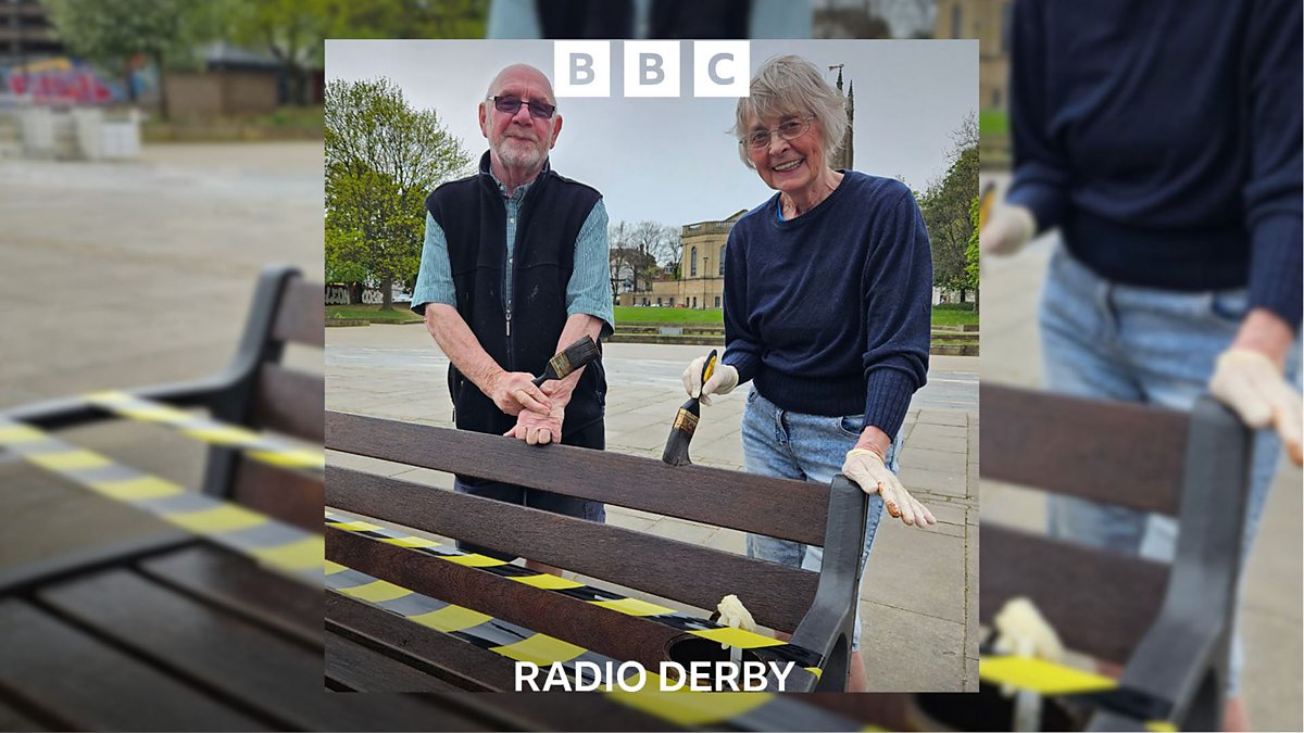 BBC Radio Derby - BBC Radio Derby, Couple repair and paint Derby benches for free