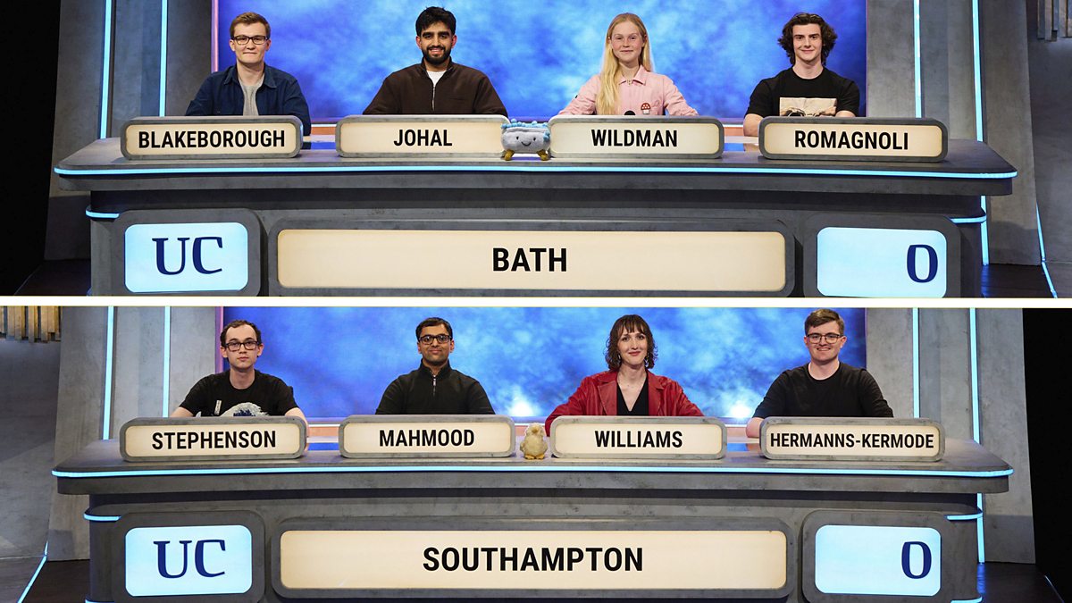 BBC Two - University Challenge, 2025/26, Bath v Southampton