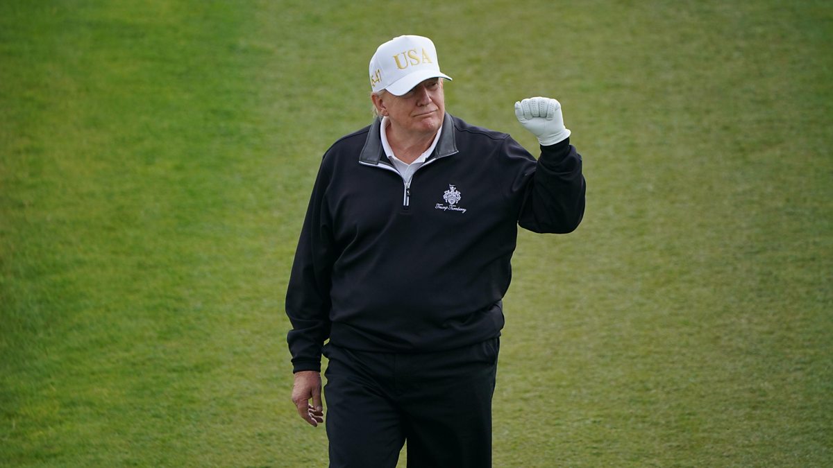 BBC News - Trump Opens New Golf Course In Scotland