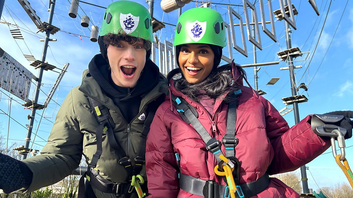 Blue Peter - Challenges: High Ropes Climbing: Joel v Shini - BBC iPlayer