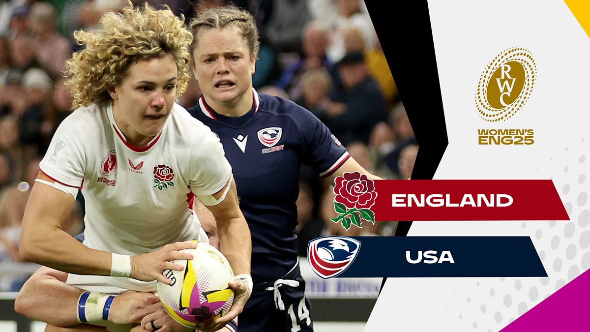 Womens Rugby World Cup 2025 - Group Stage: England v USA Highlights ...