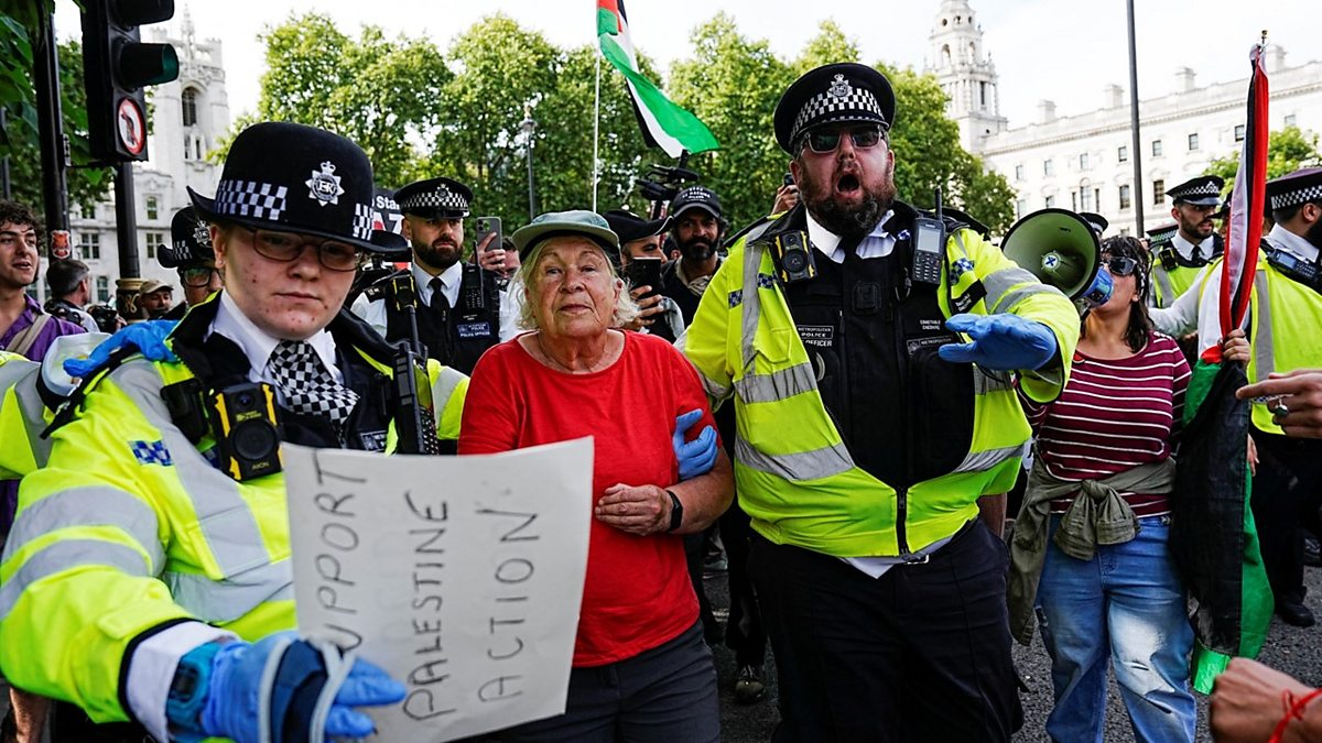 BBC News - Arrests At Rally Protesting Palestine Action Ban