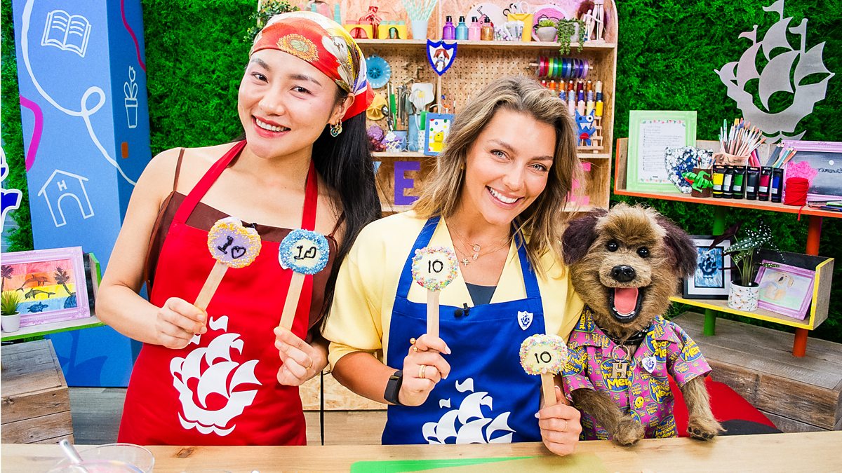 Blue Peter - Heres One I Made Earlier: Strictly Score Paddle Apples - BBC iPlayer