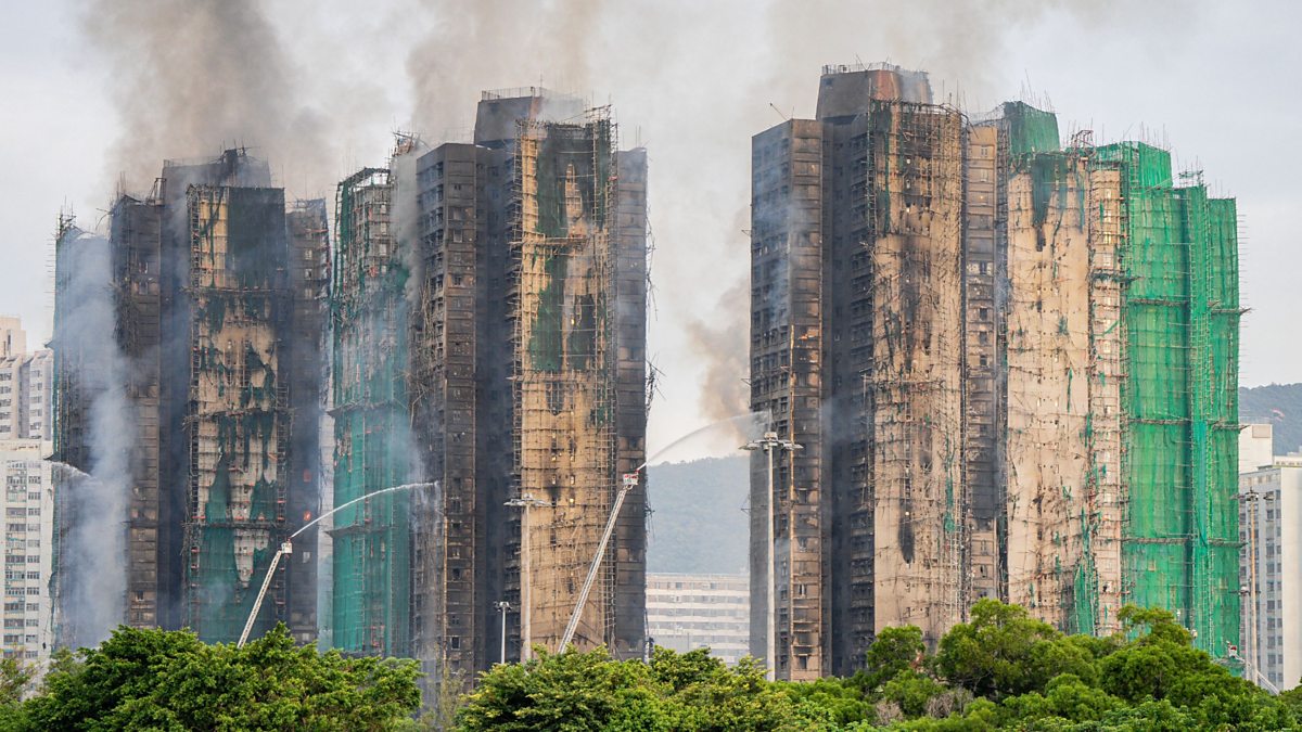 BBC News - Hong Kong Tower Block Fire Death Toll Rises to 128
