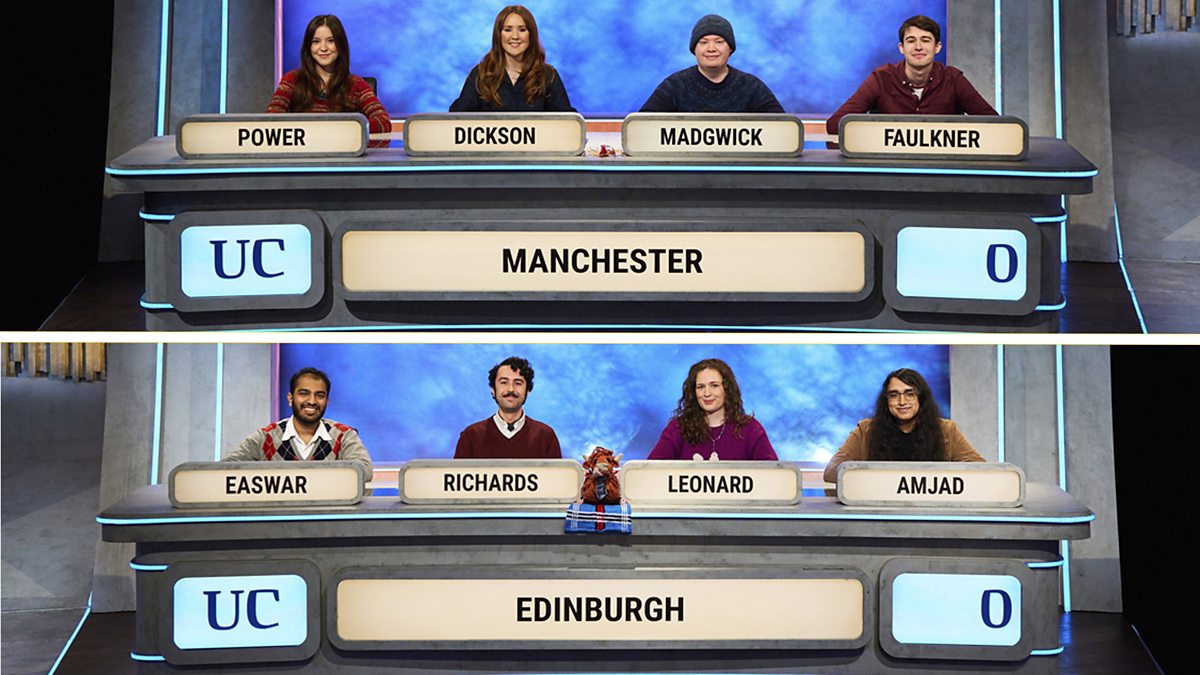 University Challenge - 2025/26: 25. Manchester v Edinburgh - BBC iPlayer