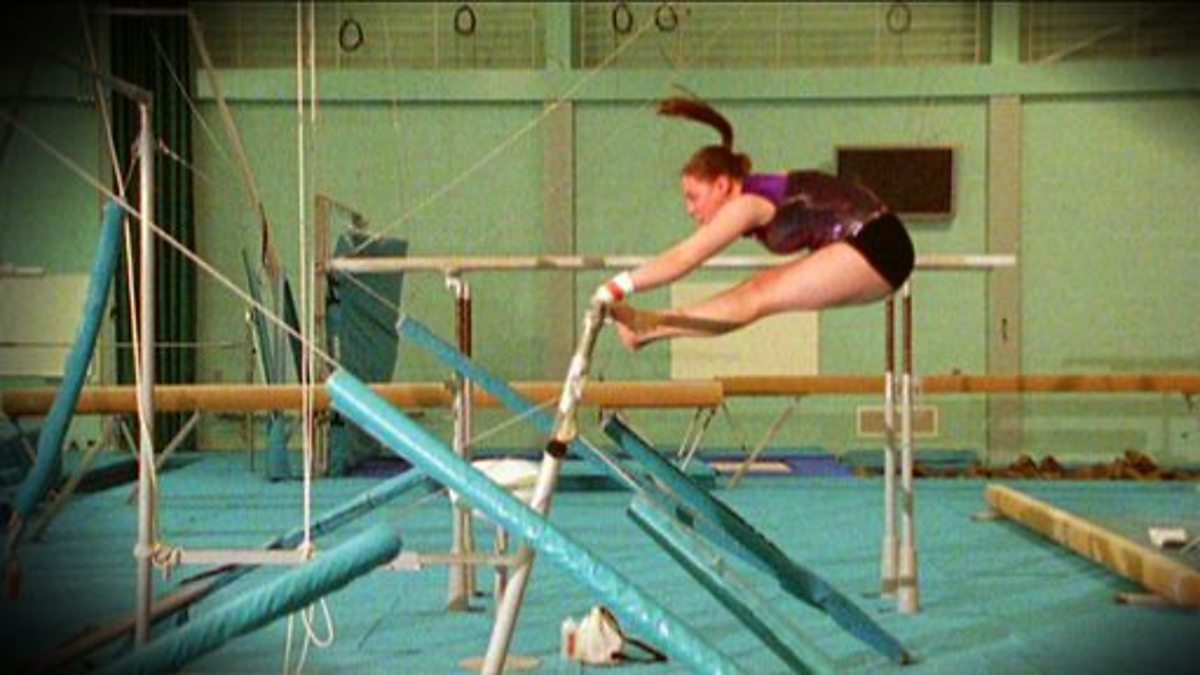 A gymnast on the asymmetric bars - Geometry: Video playlist - BBC Bitesize