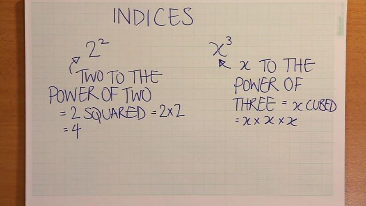 Bitesize maths: Indices - Numerical skills: Video playlist - BBC Bitesize