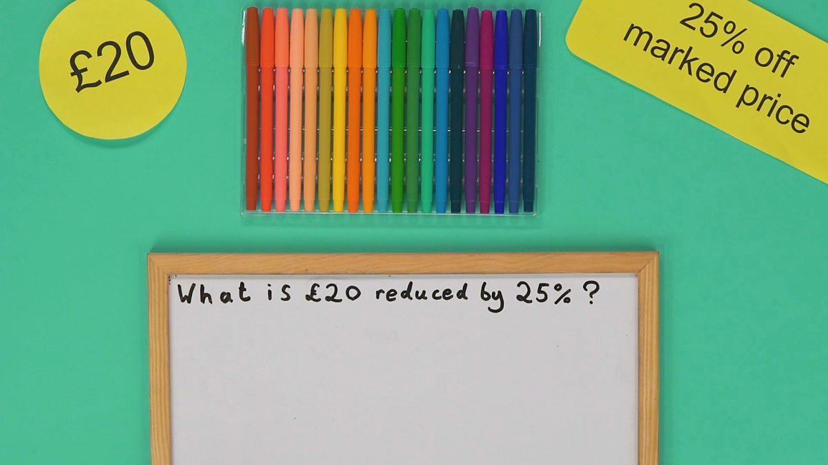 How to work out a percentage decrease (decimal method) - BBC Bitesize