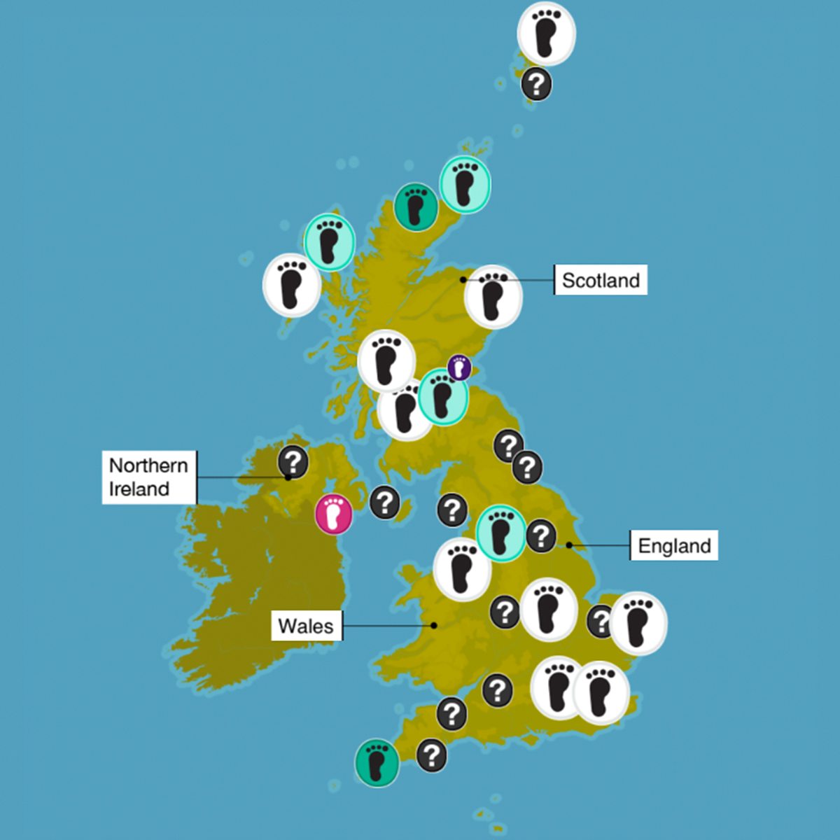Feet map - BBC Teach