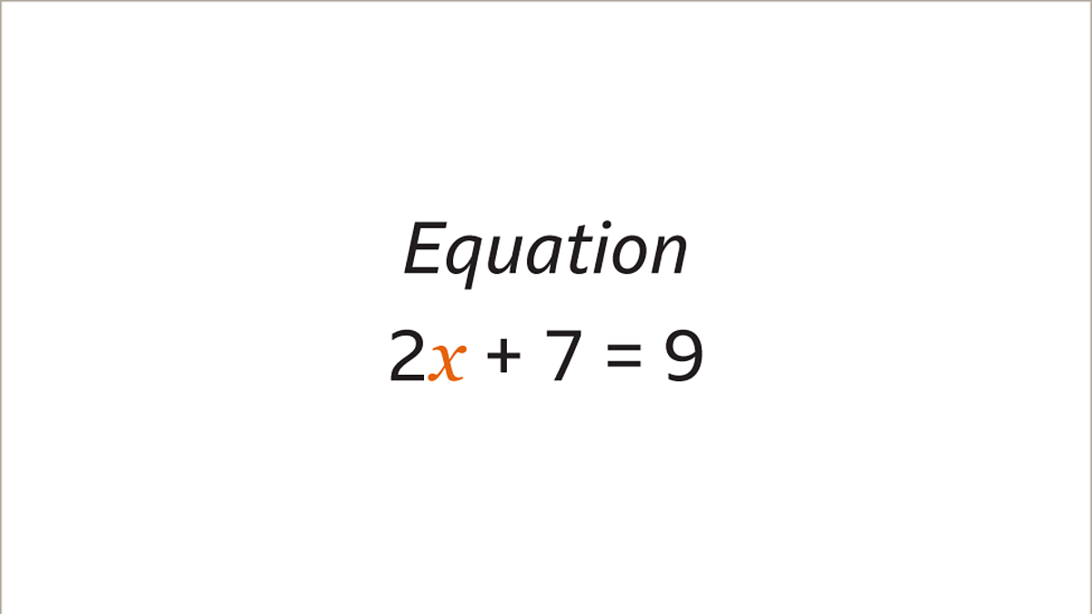 Module 2 (M2) - Algebra - Equations - BBC Bitesize